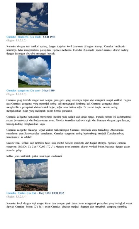 Jenis Jenis Awan Lengkap Docx