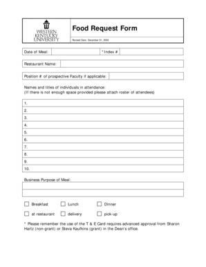 Food Request Form Template At Templatecom Templates Order Form Template Free Order Form Template