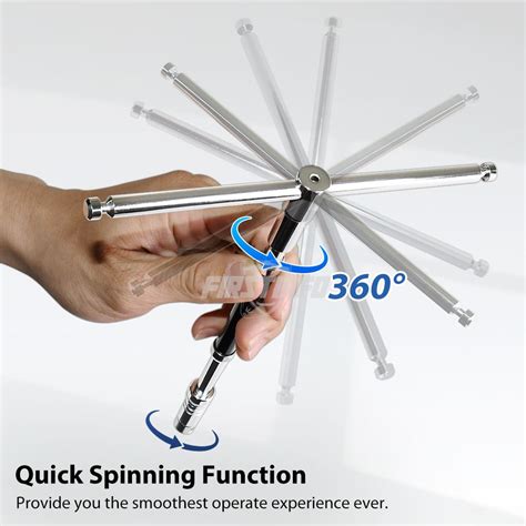 H5195B 1 4 Drive Adjustable 2 Way T Handle Spinner Wrench