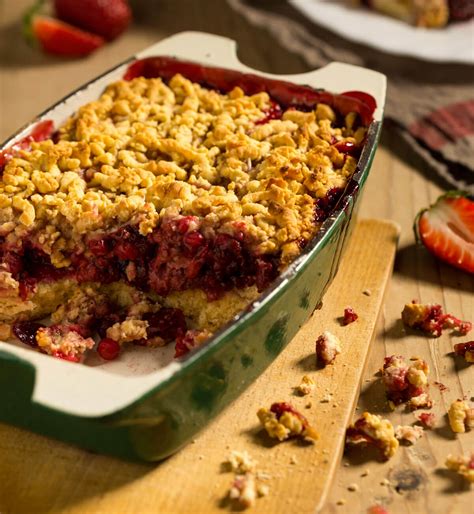 Crumble aux fruits rouges sans gluten Épicerie La Camionnette