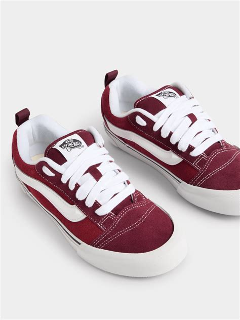 Vans Mens Knu Skool Burgundywhite Sneaker Bash