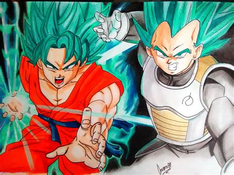 Goku Vs Vegeta Drawing