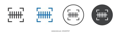 Barcode Scanner Icon Vector Logo Outline Stock Vector Royalty Free
