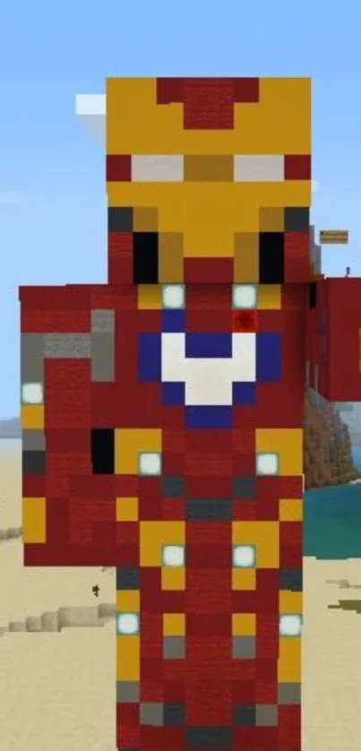 Pixelated Hero Phone Wallpaper Free Download