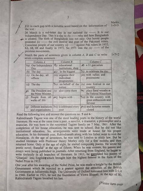 Ssc English 1st Paper Question Solution Chittagong Board 2023