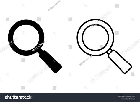 Search Icon Magnifying Glass Line Icon Stock Vector Royalty Free