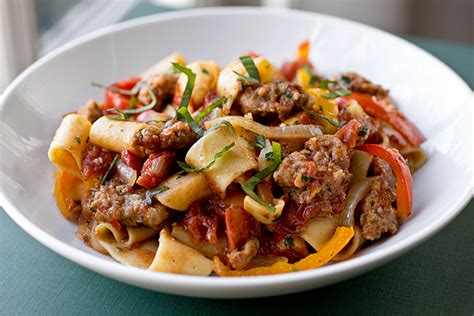 Saucy Italian Drunken” Noodles W Spicy Italian Sausage Free Recipe Below