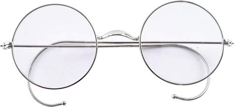Agstum Retro Round Silver Wire Rim Eyeglasses Optical Glasses Frame Without Nose Pads