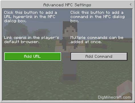 How To Add A To The Dialog For The Npc In Minecraft