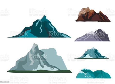 Ilustrasi Wisata Alam Salju Lanskap Gunung Mendaki Vektor Puncak