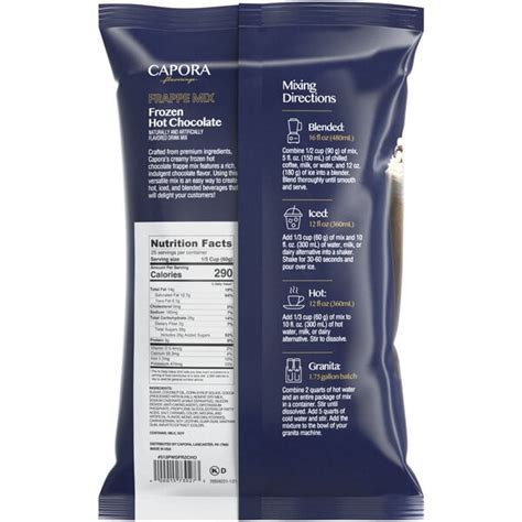 Capora Frozen Hot Chocolate Frappe Mix 35 Lb