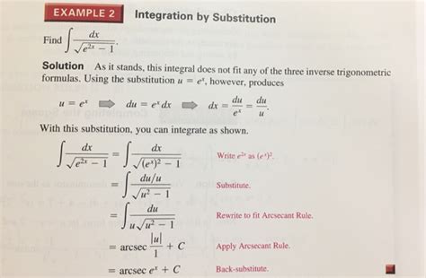 Solved EXAMPLE 2 Integration By Substitution Dx Find Chegg Com