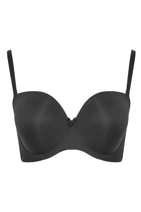 Plus Size Black Moulded Underwired Full Cup Multiway Bra With Removable Straps Yours Clothing