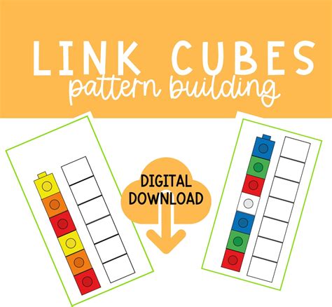 Link Cubes Building Patterns Mathlink Cubes Centers Preschool Prek Centers Activity Quiet Time
