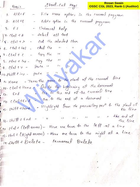 Computerhandwritten Notes Rosan Swain Pdf