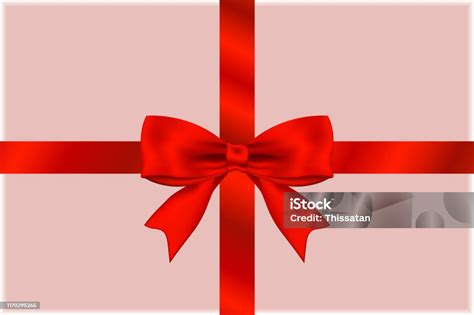 선물 상자 배경에 고립 된 리본 장식 빨간 활의 상단보기 벡터 그림입니다 개념에 대한 스톡 벡터 아트 및 기타 이미지 개념 개념과 주제 계절 Istock