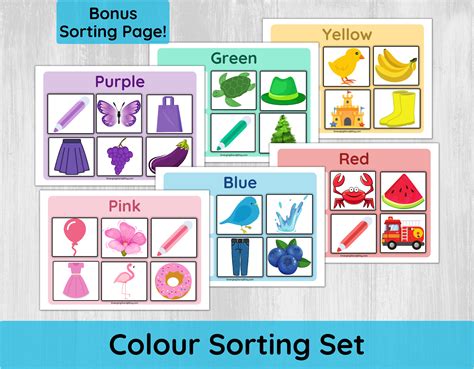 Color Sorting Activity Printable Colour Matching For Babes Printable Colour Sorting Game