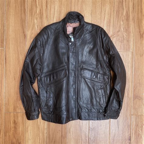 Jual Jaket Kulit Asli Bomber Vintage Thrift Pl Bekas Preloved Second