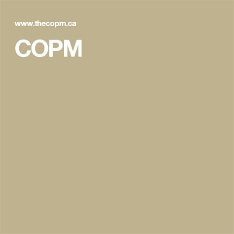 Master The Copm Assessment