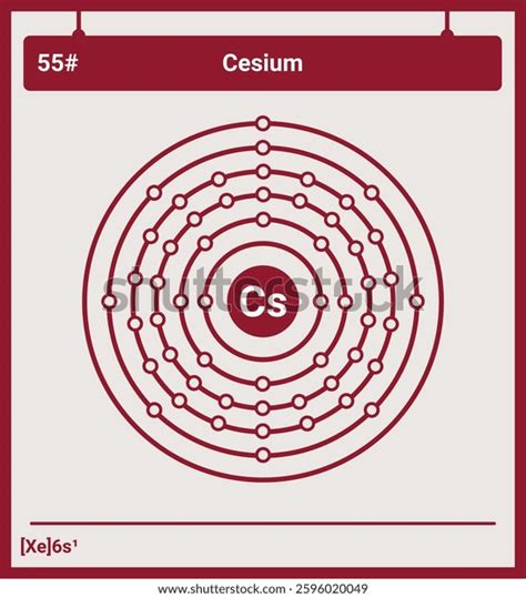 Cesium Atomic Structure Over Royalty Free Licensable Stock Illustrations Drawings