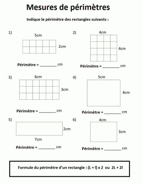 Périmètres Et Aires Un Pack De Fiches Mathématiques Amusantes