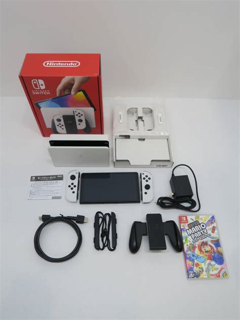 【やや傷や汚れあり】532 中古品★ニンテンドースイッチ有機el Nintendo Switch 本体 ホワイト スイッチソフト マリオ