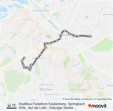 12 Route Fahrpläne Haltestellen Karten Paderborn F Spee