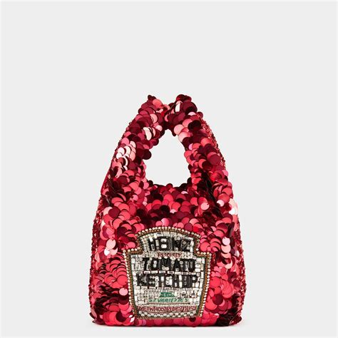Anya Brands Heinz Ketchup Mini Tote Anya Hindmarch Heinz Ketchup Bags
