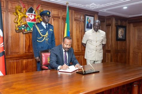 Ethiopian Pm Abiy Ahmed On A State Visit To Kenya