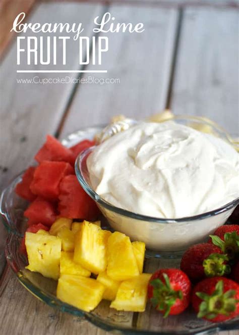 Creamy Lime Fruit Dip Cupcake Diaries