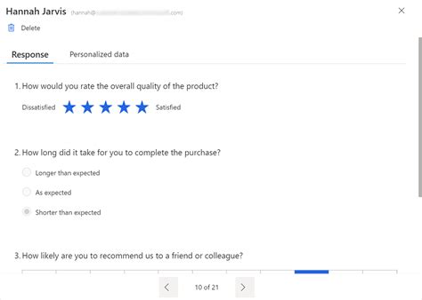 view survey responses report microsoft learn