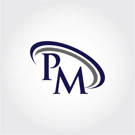 Monogram Pm Logo Design By Vectorseller Thehungryjpeg