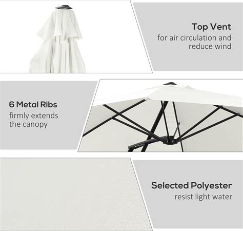 Outsunny Ft Cantilever Umbrella Offset Patio India Ubuy