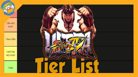 Ultra Street Fighter 4 Tier List My Favorite Fighters Youtube