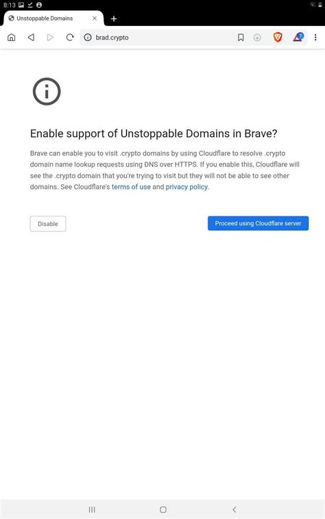 Support Unstoppable Domains And Ens On Android Via Doh · Issue 15159