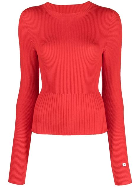 Low Classic Long Sleeve Ribbed Knit Top Farfetch