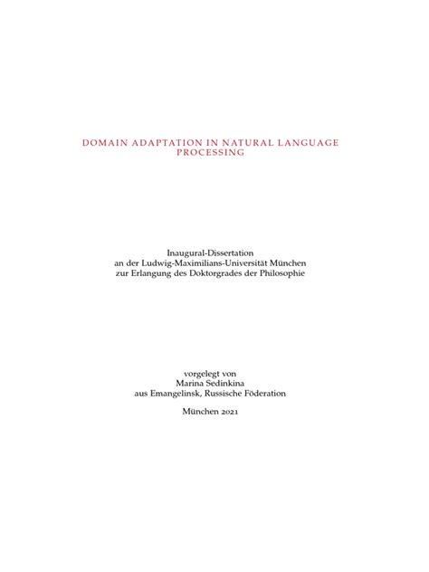 Domain Adaption In Nlp Pdf