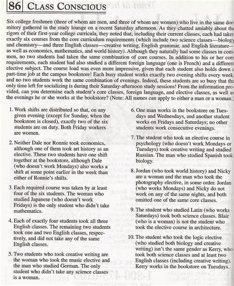 Logical Deduction Logic Puzzle About Six College Freshmen Puzzling