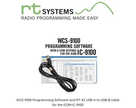 RT Systems WCS Programming Software And RT Cable For The ICOM IC GigaParts Com