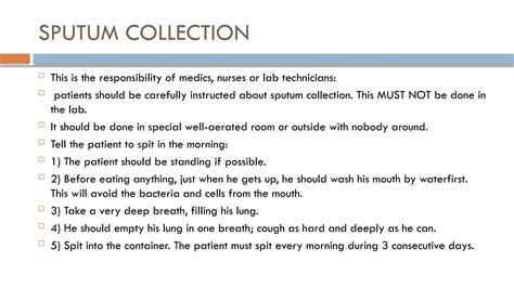 Collection And Preservation Of Sputum Pptx