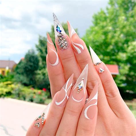 Stiletto Nails Designs With Rhinestones Design Talk