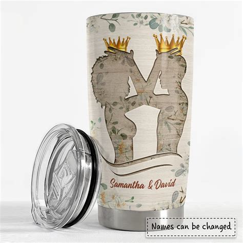 Sandjest Personalized Black Couple Tumbler King And Queen Tumblers 20