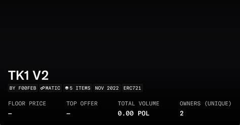 Tk1 V2 Collection Opensea