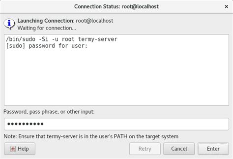 Connection Status — Termysequence Documentation 11