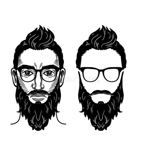 Bearded Man Layered Image Modify Picture As You Like Stock Vector