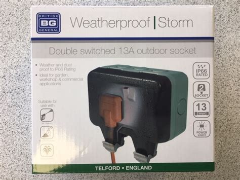 BG PLWP22 Weatherproof Storm Double Switched 13A Outdoor Socket John