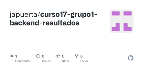 Github Japuerta Curso Grupo Backend Resultados