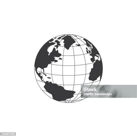 지구 지구 흑백 기호 또는 아이콘 벡터 일러스트레이션이 분리되어 있습니다 개념에 대한 스톡 벡터 아트 및 기타 이미지 개념 검은색 과학 Istock