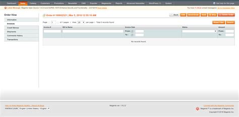 Php Invoice Is Not Displaying In Invoice Tab In Admin Order View