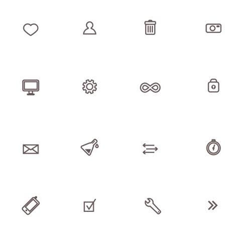 Colorful Flat Design Square Icons Set Royalty Free Vector
